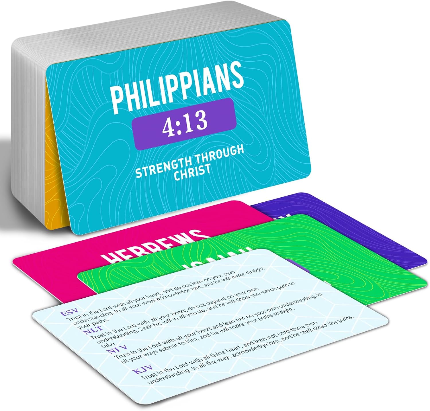 Amazon.com: ZZBUY Bible Memory Verse Flash Cards, Weekly Scripture ...
