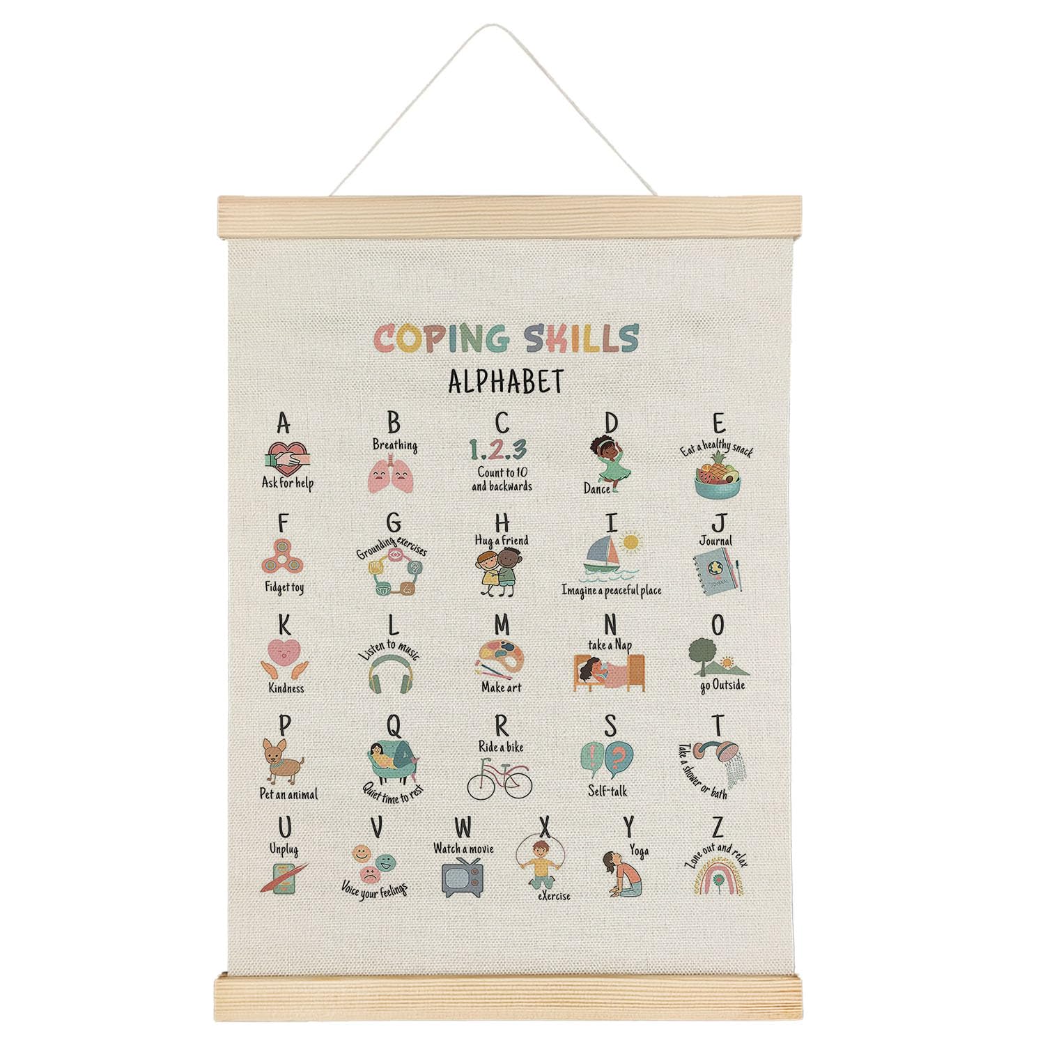 Qvapt Coping Skills Alphabet Posters Abc Coping Skills Posters Wall ...