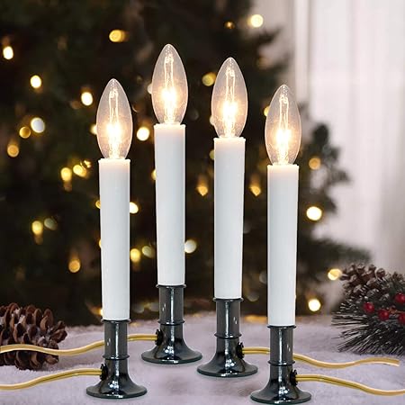 Amazon.com: Set of 4 Electric Window Candles, 7 Inch Plug in Window ...