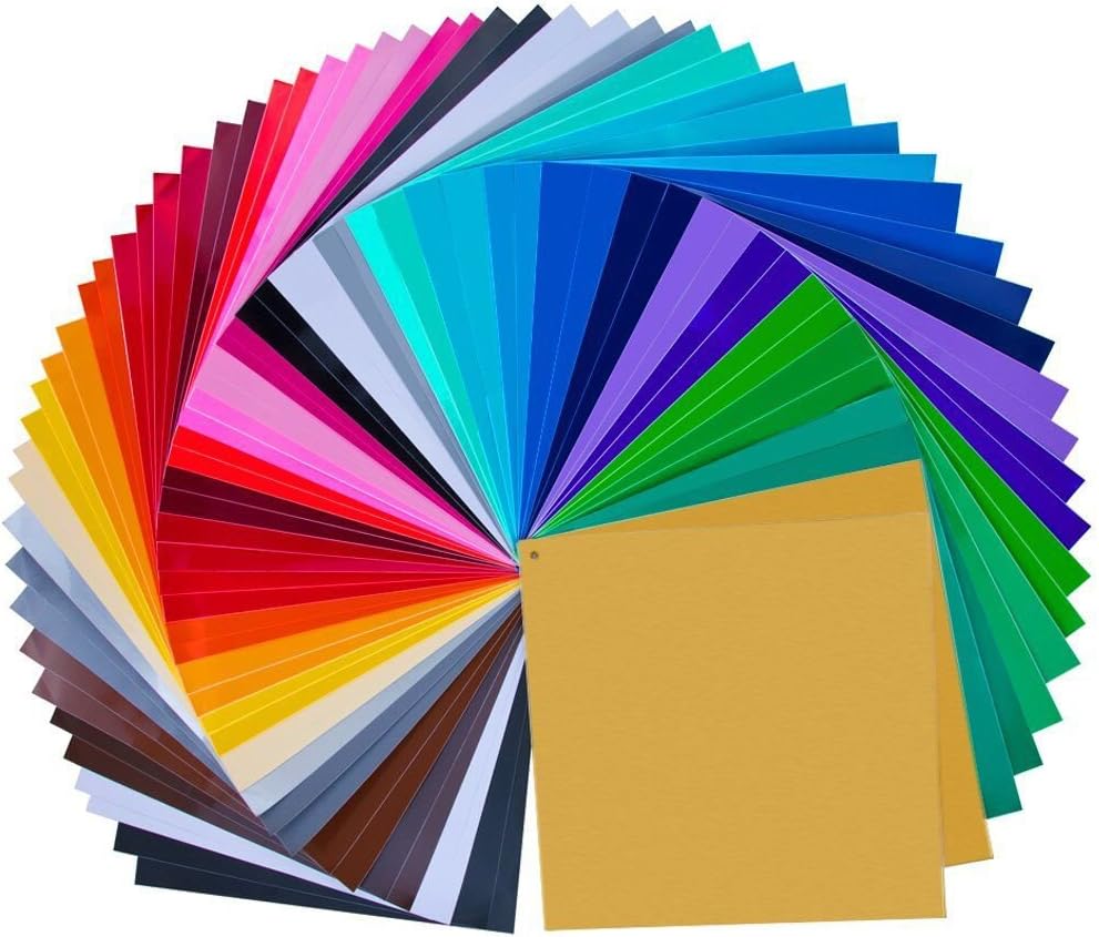 Amazon.com: 68 Pack 12” X 12” Premium Permanent Self Adhesive Vinyl ...