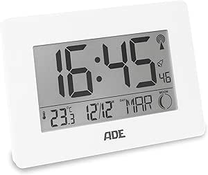 ADE Grande Horloge Digitale radiocommandée avec Chiffres XXL | Horloge ...