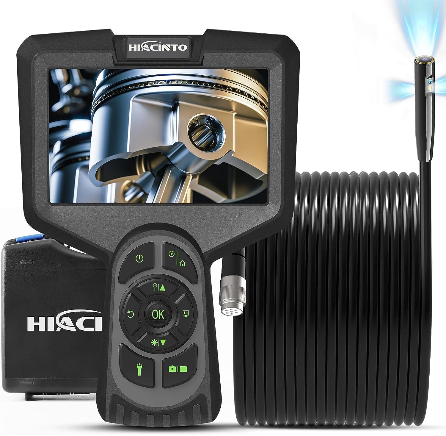 Amazon.co.jp: Hiacinto 15M着脱式ファイバースコープ デジタル内視鏡 HD 1080P 三つレンズ 検査カメラ 工業用 ...