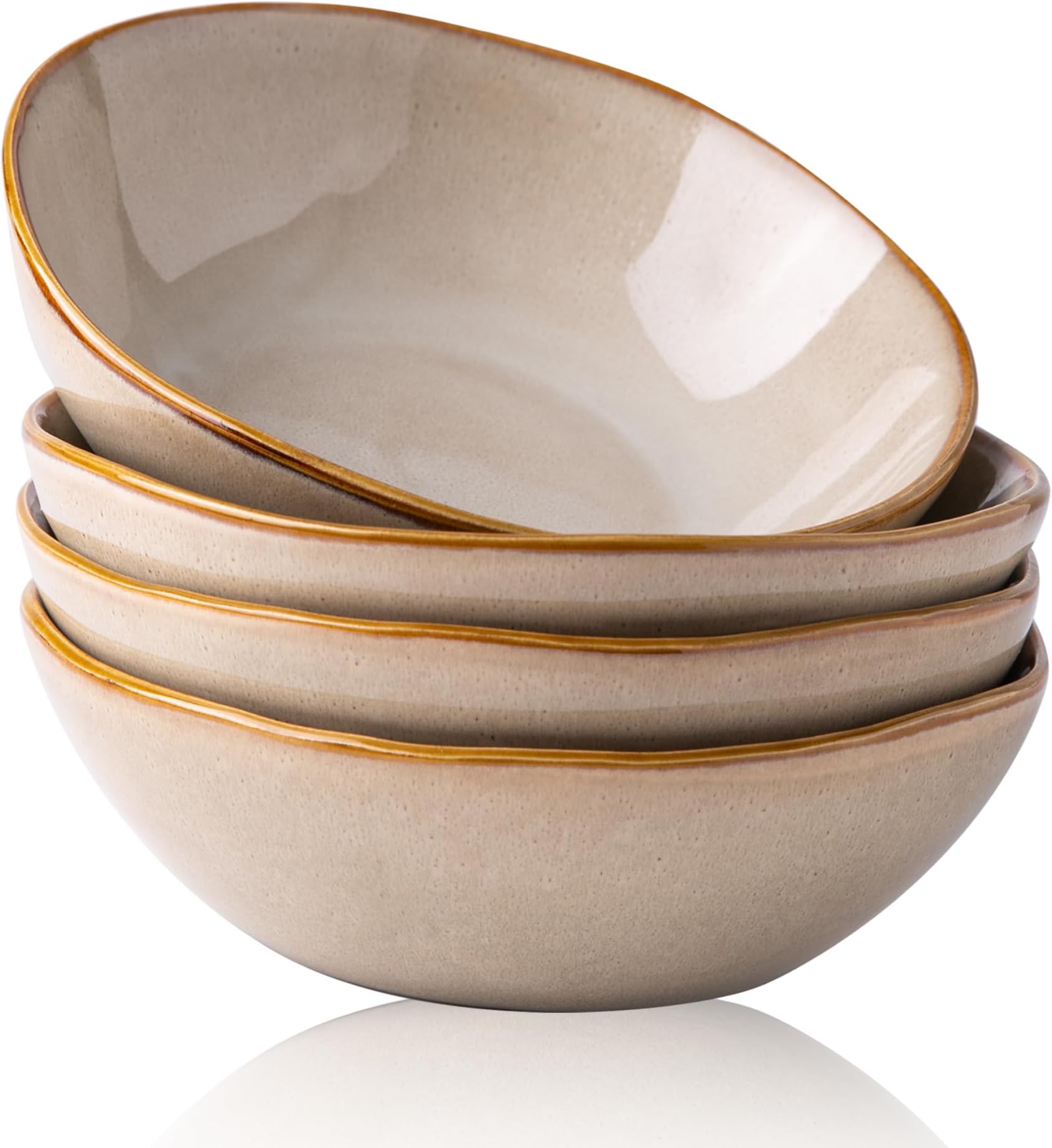 Amazon.com | AmorArc Ceramic Cereal Bowls Set of 6, 24 oz Handmade ...