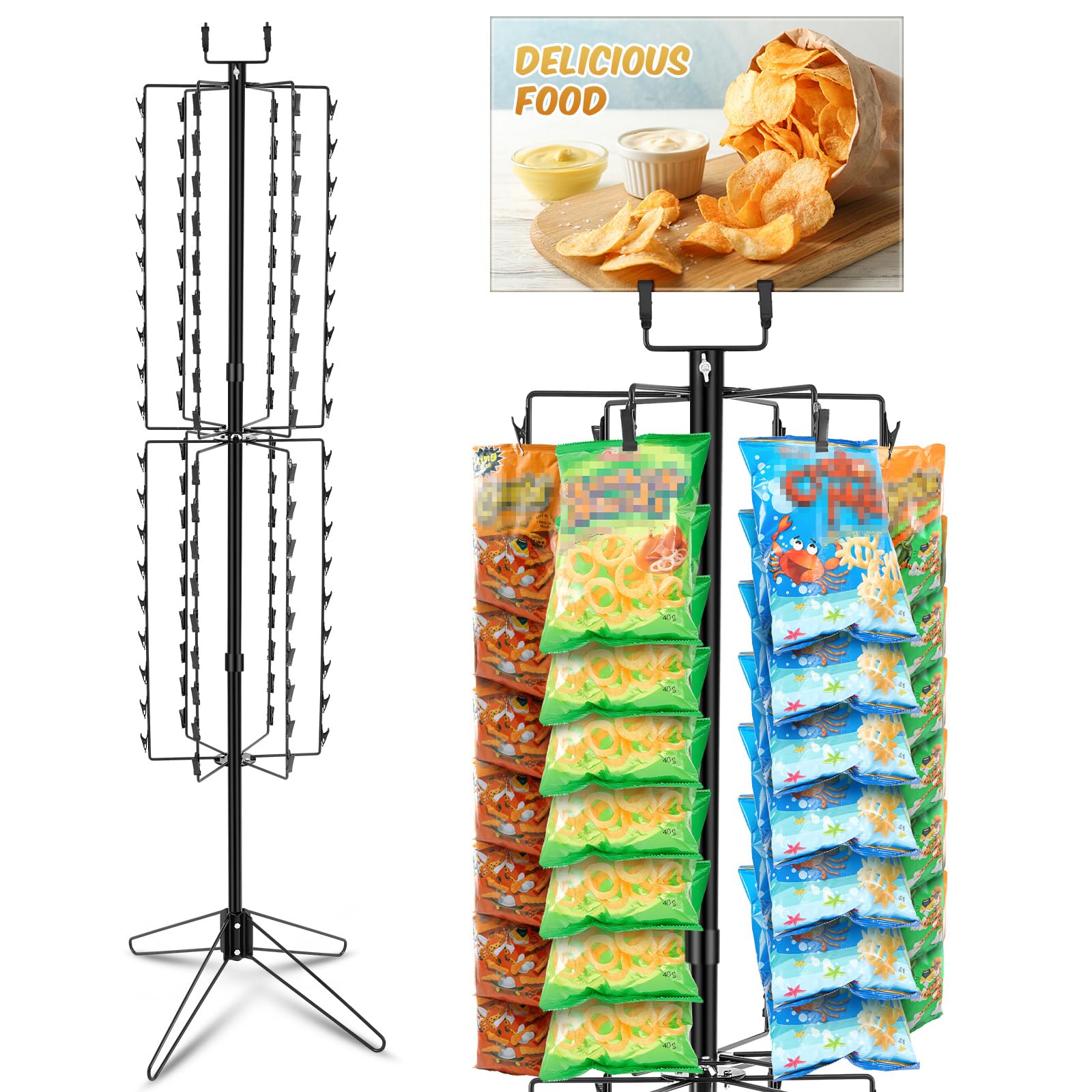 Amazon.com: Wonderjune Standing Spinner Retail Display Rack with 108 ...