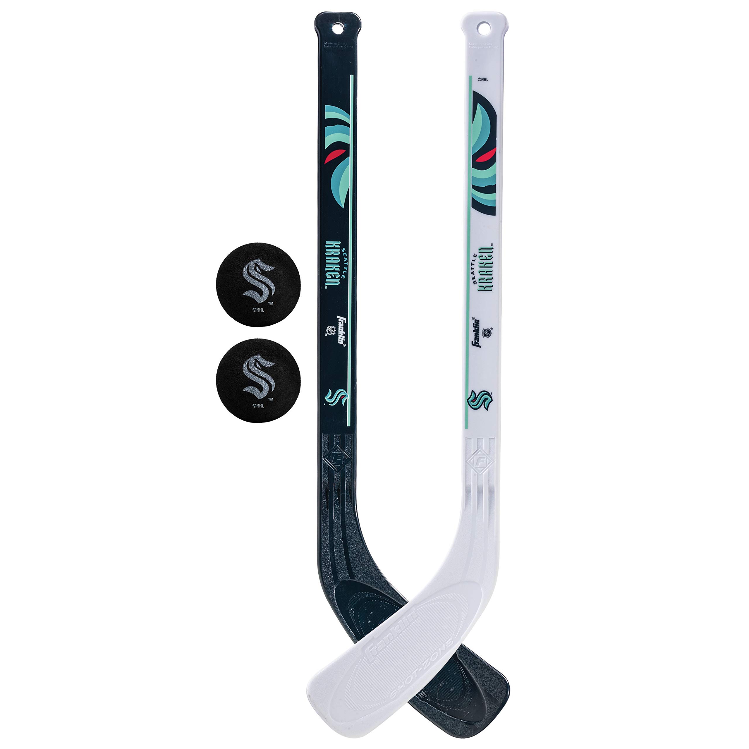 Snapklik.com : Franklin Sports Seattle Kraken NHL Mini Hockey Stick Set