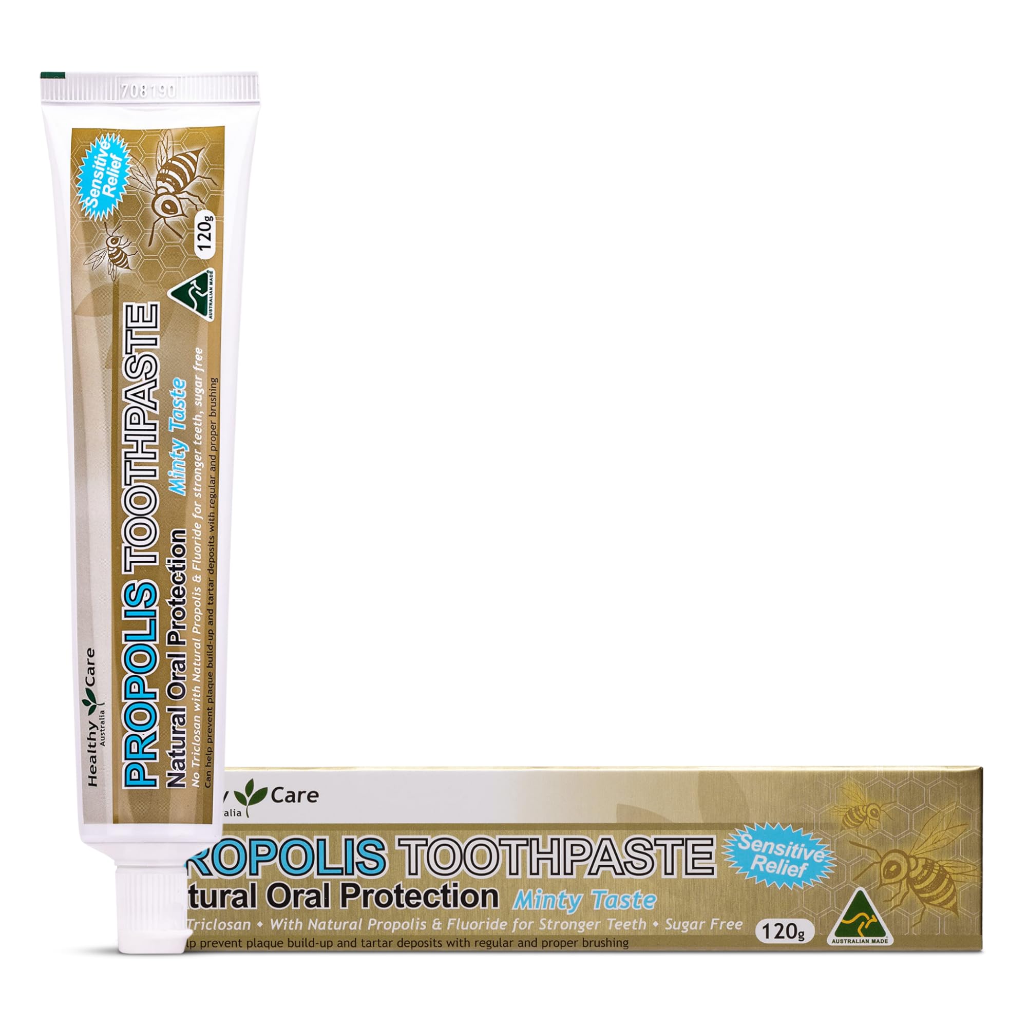 Healthy Care Propolis Toothpaste - Natural Propolis and Fluoride for ...