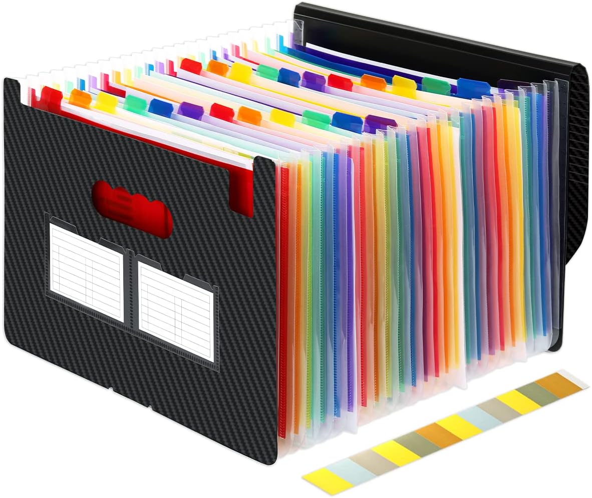 Amazon.com : BAZIC Expanding File Folder 13 Pockets w/A-Z Tab Monthly ...