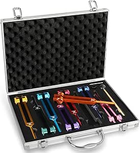 Amazon.com: Tipatyard Chakra Tuning Forks Set, 7 Chakra+1 Soul Purpose Weighted Tuning Forks for ...