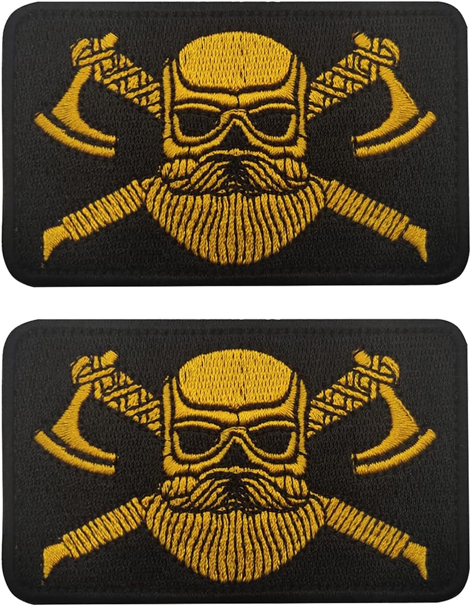 Amazon.com: 2 PCS AliPlus Viking Patches Viking Axe Patch Embroidered ...