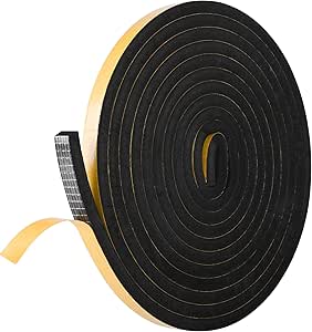 Amazon.com: Self Adhesive Foam Tape Weatherstrip 1/2in x 3/8in x 16.5Ft High Density Foam ...
