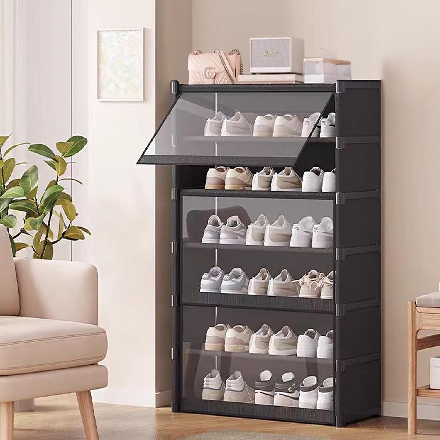 SLEEPHEAD®7-Layer Stylish Shoe Organizer, Shoe Rack for Entryway ...