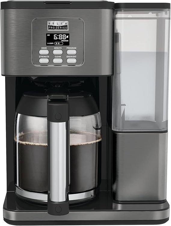 Amazon.com: 18 Cup Programmable Coffee Maker Black Stainless Steel ...