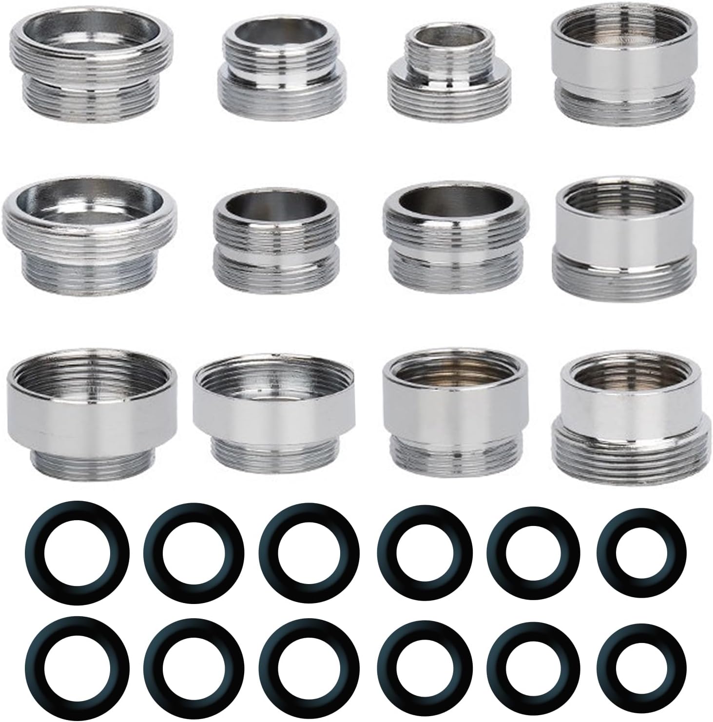 12 PCS Faucet Adapter Kits, Kitchen Aerator Adapter Male To Female ...