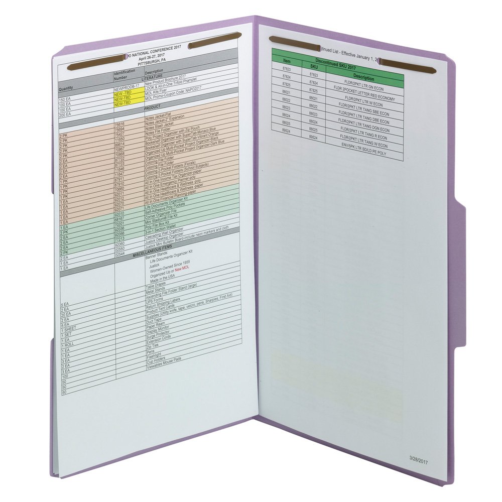 Smead Fastener File Folder, 2 Fasteners, Reinforced 1/3-Cut Tab, Legal ...