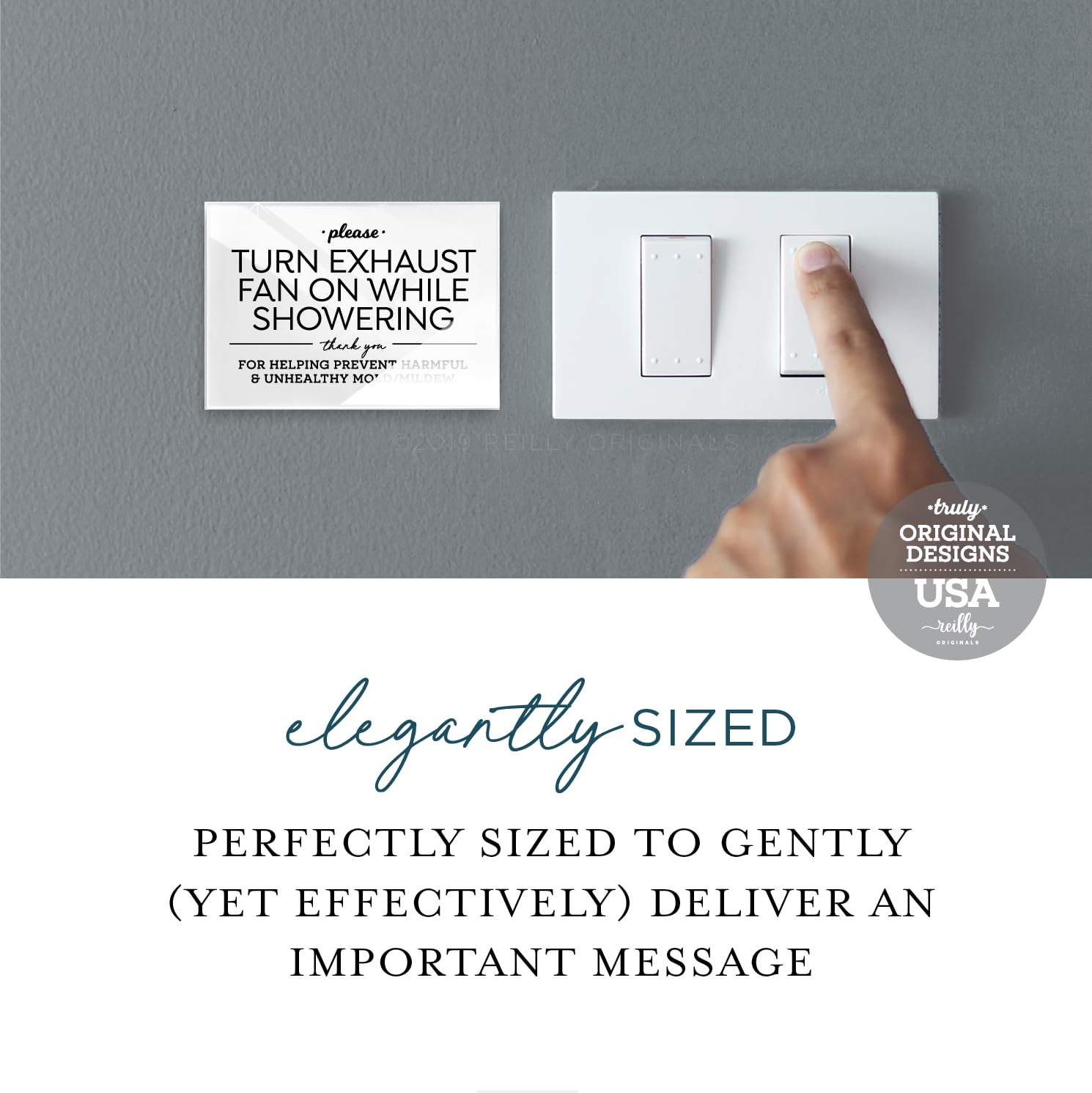 Turn Fan On Bathroom Signs