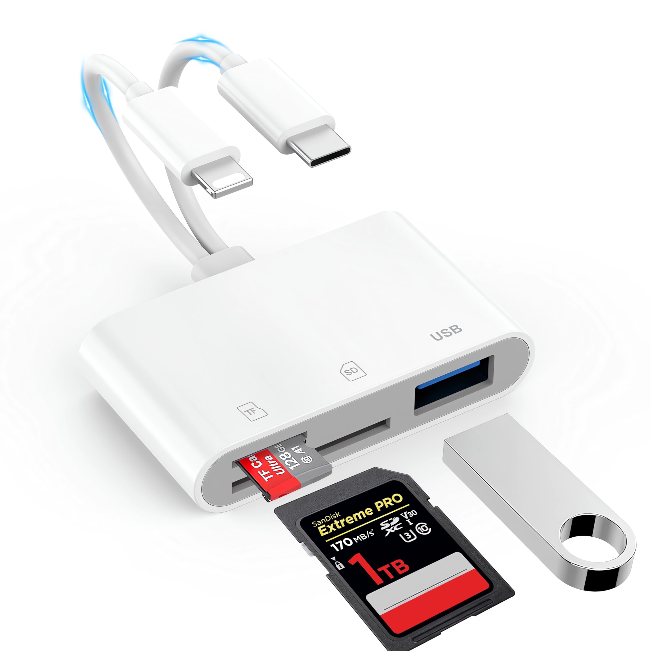 Amazon.com: Denlane SD Card Reader for iPhone iPad Mac, Digital Camera ...