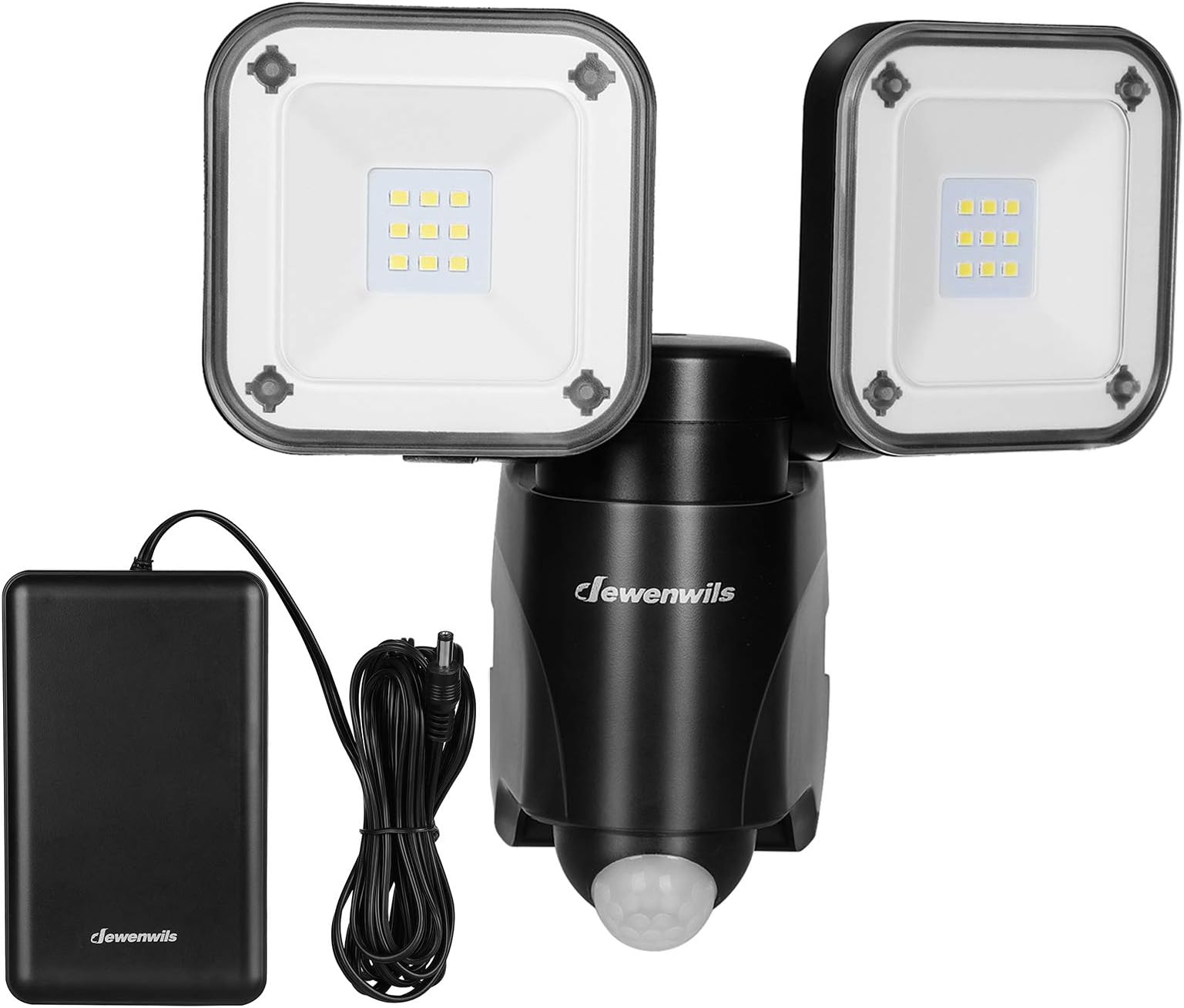 DEWENWILS Battery Powered LED Flood Light Outdoor,800LM Motion Sensor ...