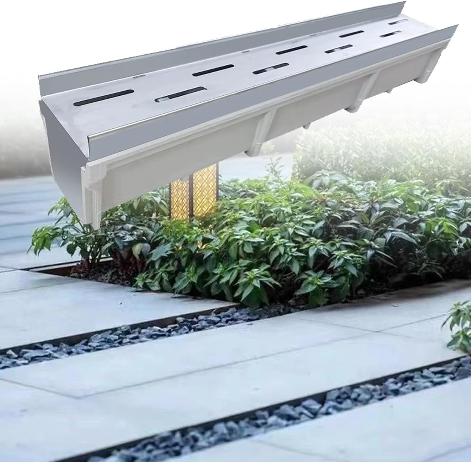 Blazea Yard Drain Channel for Pebbles Rainstone, Decorative Trench ...