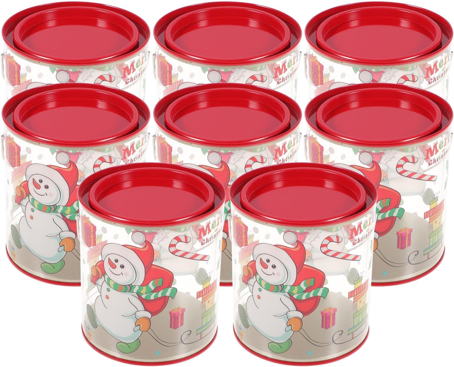 Amazon.com: Cabilock 8pcs Portable Cylinder Airtight Cookie Container ...
