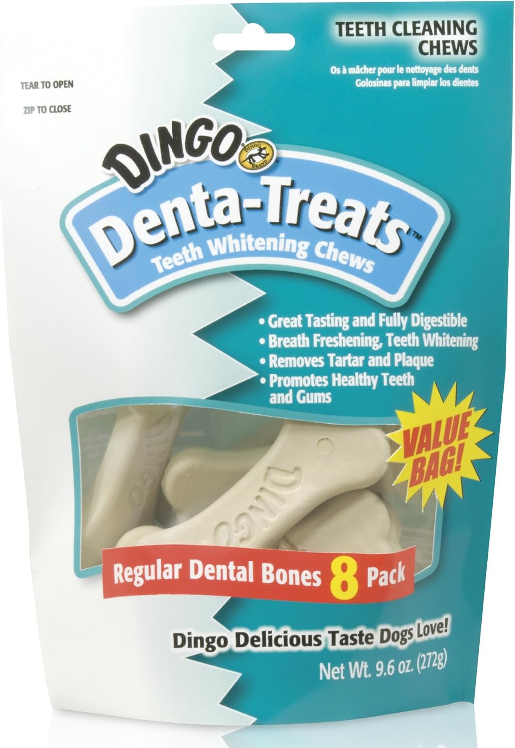 Amazon.com : Dingo Brand Denta-Treats Teeth Whitening Chews Regular 8 ...