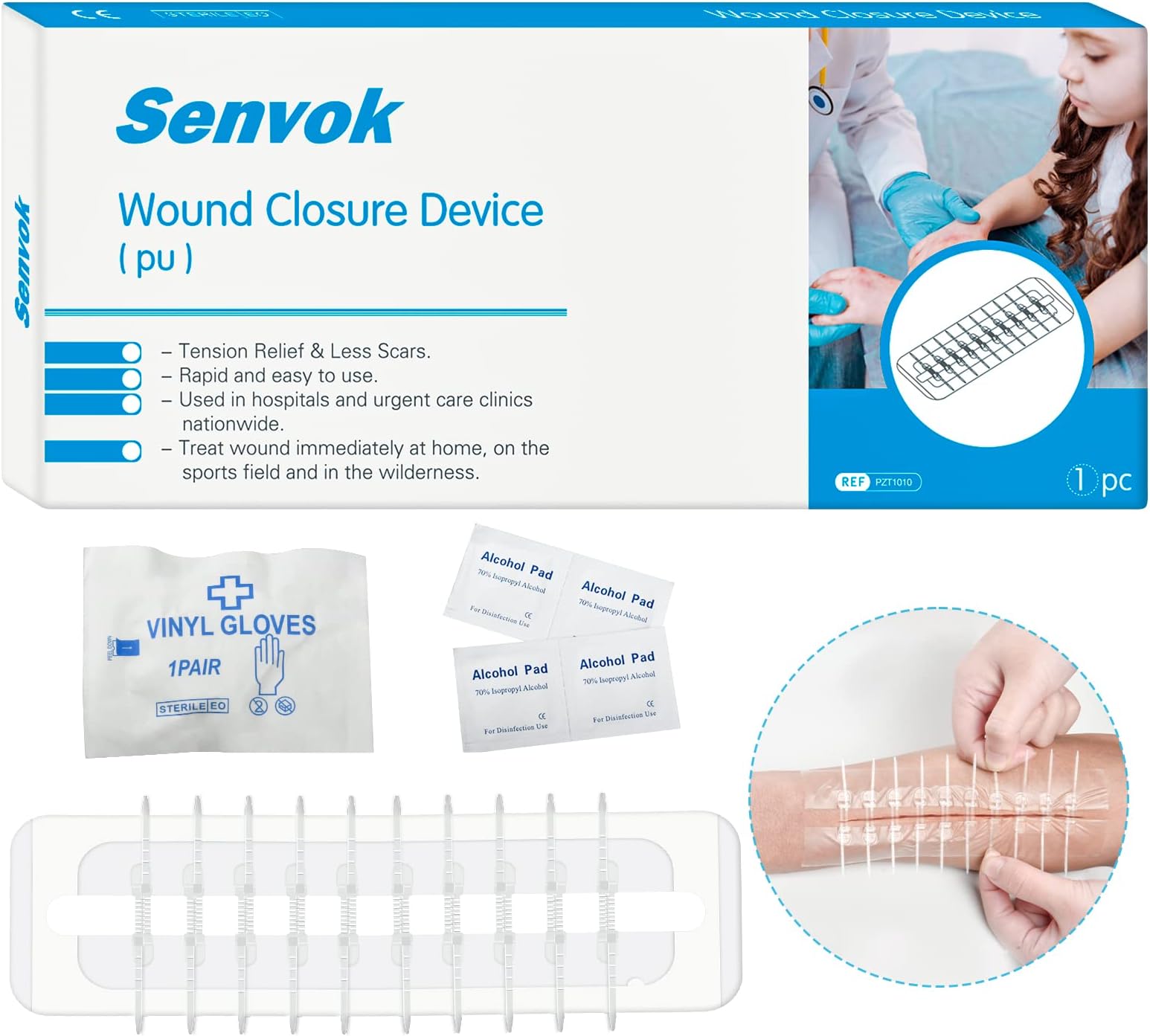 Amazon.com: Clozex Wound Closure Device - Repair 3 Individual 3 3/8 ...