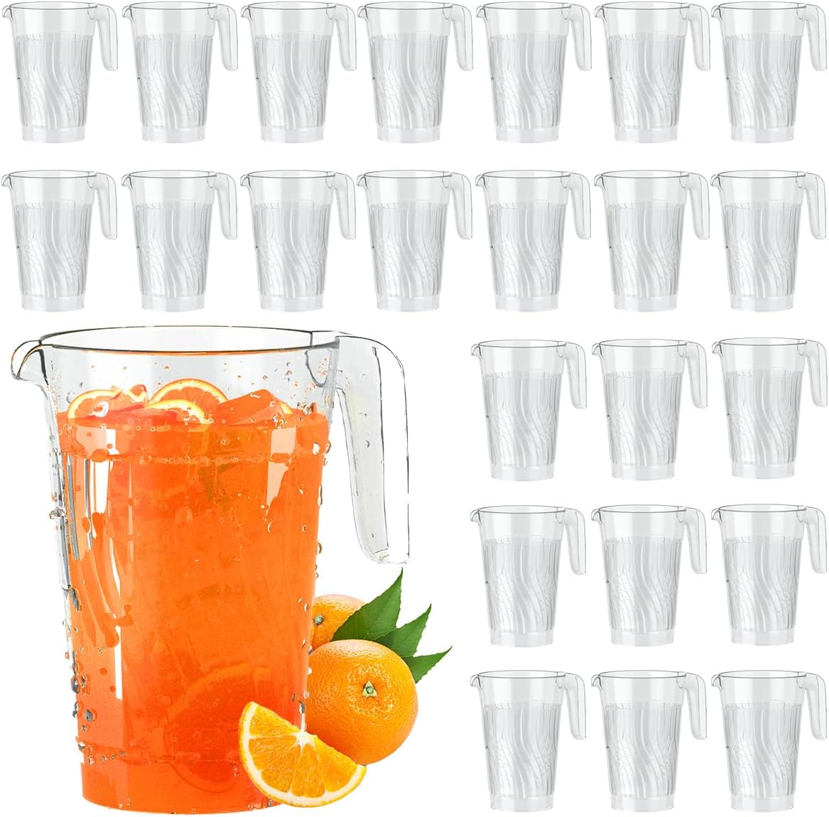 Amazon.com: Dining Collection Clear Plastic Pitcher – 52 oz – 24 Pack ...