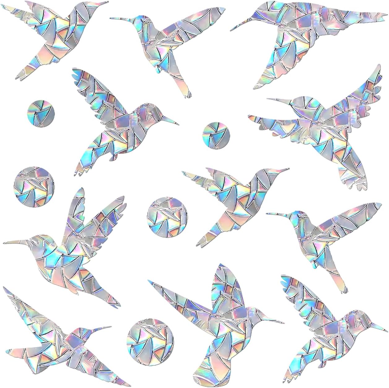 72 Pieces Prism Window Stickers for Bird Strikes, Anti-Collision ...