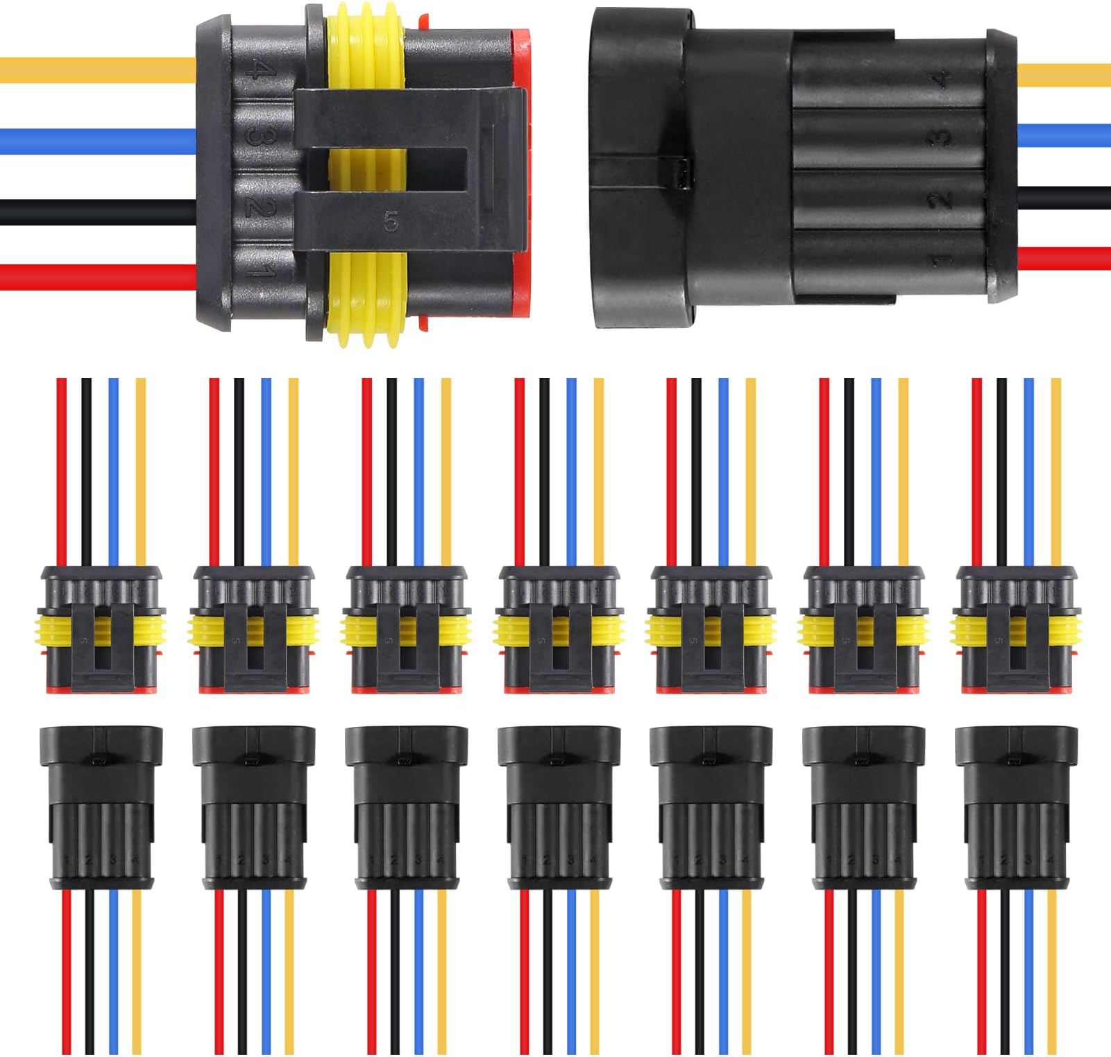 Amazon.com: 5Pair 6Pin Connector Waterproof Electrical 6 Pin Plug Auto ...