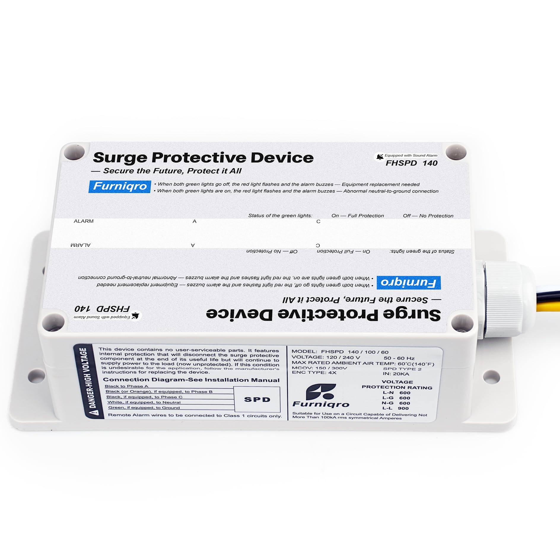 Amazon.com: Whole House Surge Protector,FHSPD140 Whole Home Surge ...