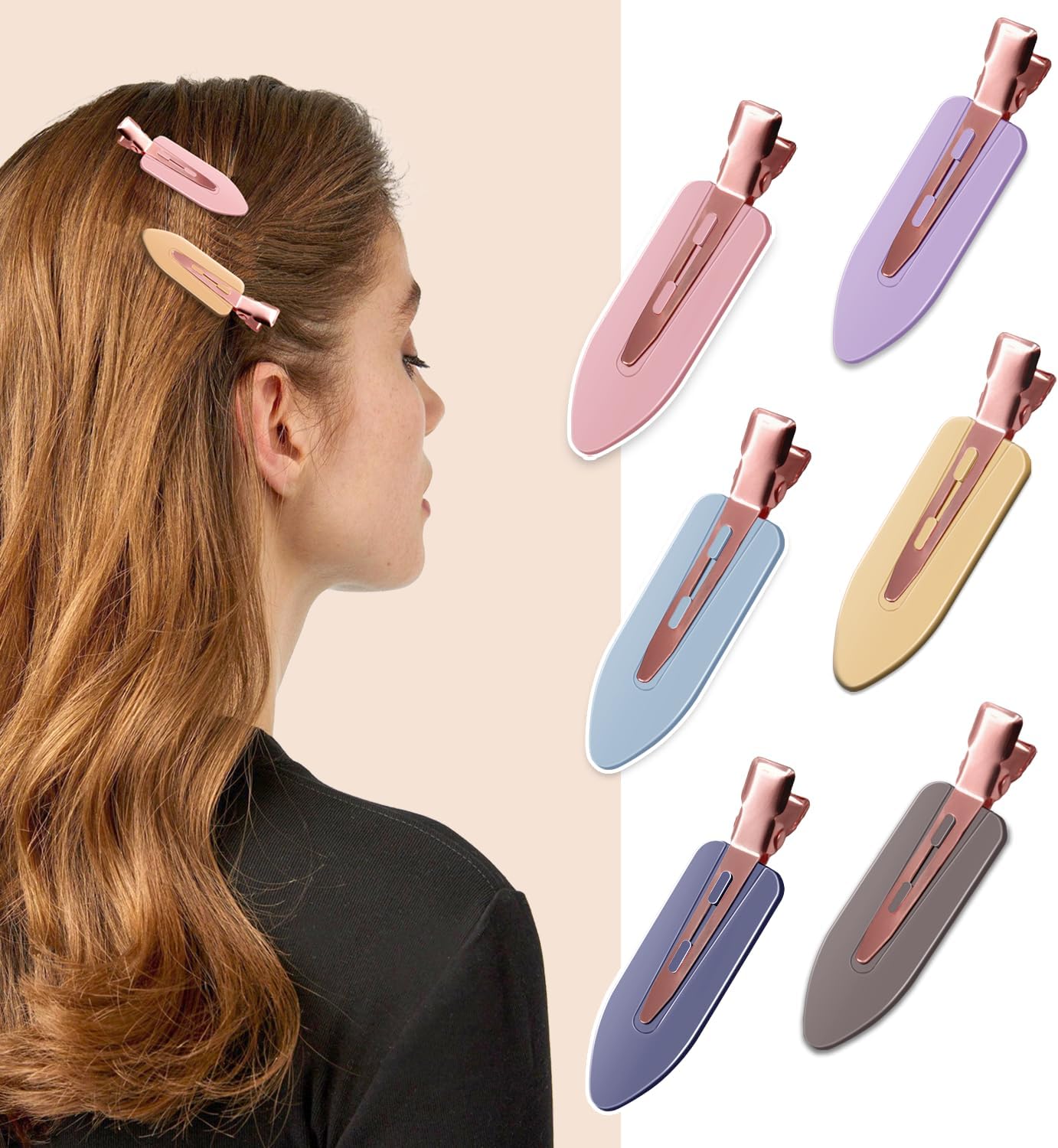 Amazon.com : AMCAMI 4 PCS No Crease Hair Clips-No Bend Hair Clips for ...