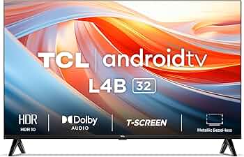TCL 80.04 cm (32 inches) Metallic Bezel-Less HD Ready Smart Android LED TV 32L4B (Black) - Price ...
