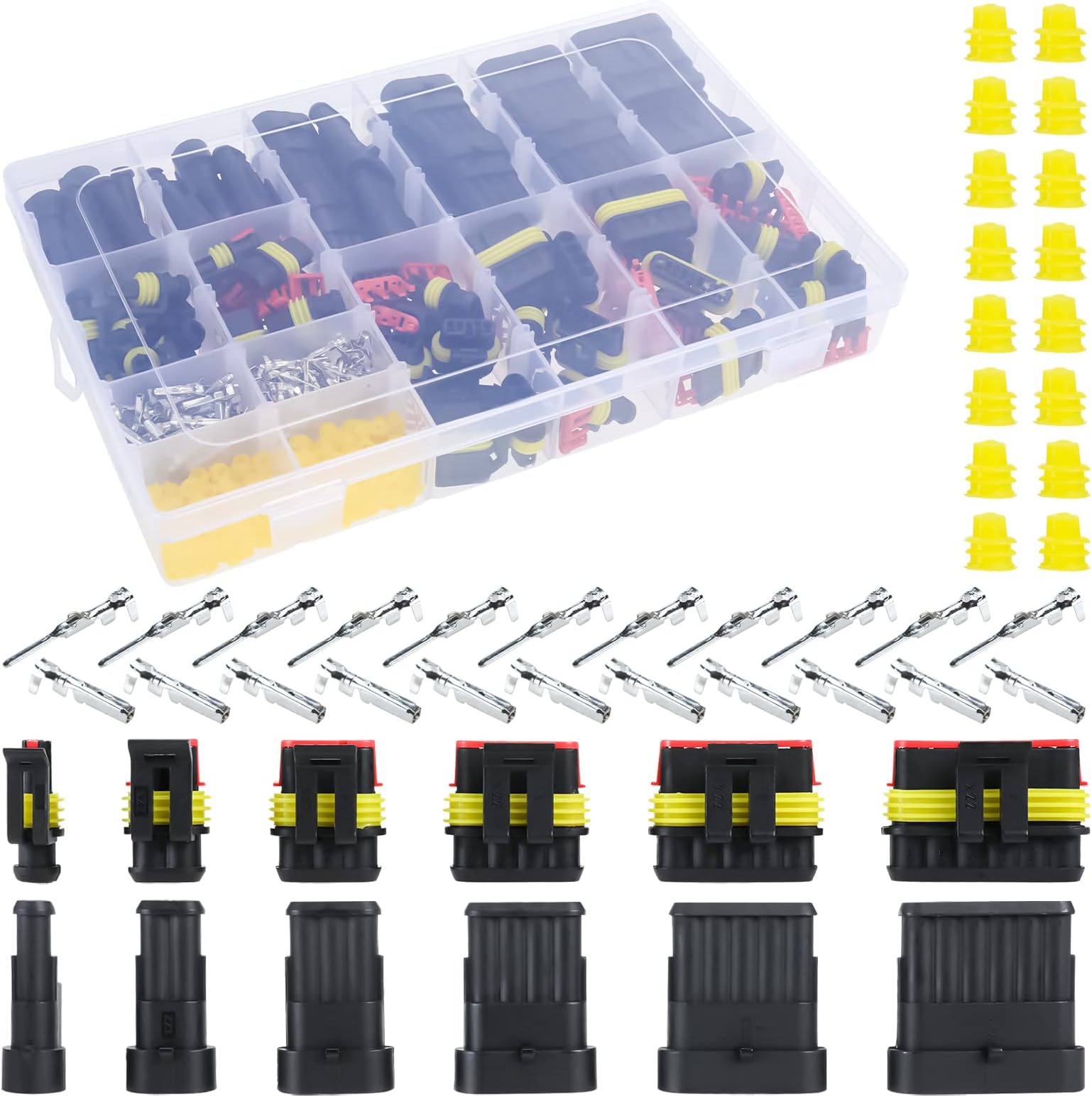 Amazon.com: YETOR 3 pin connector kit, 10 Kit Car Auto Electrical ...