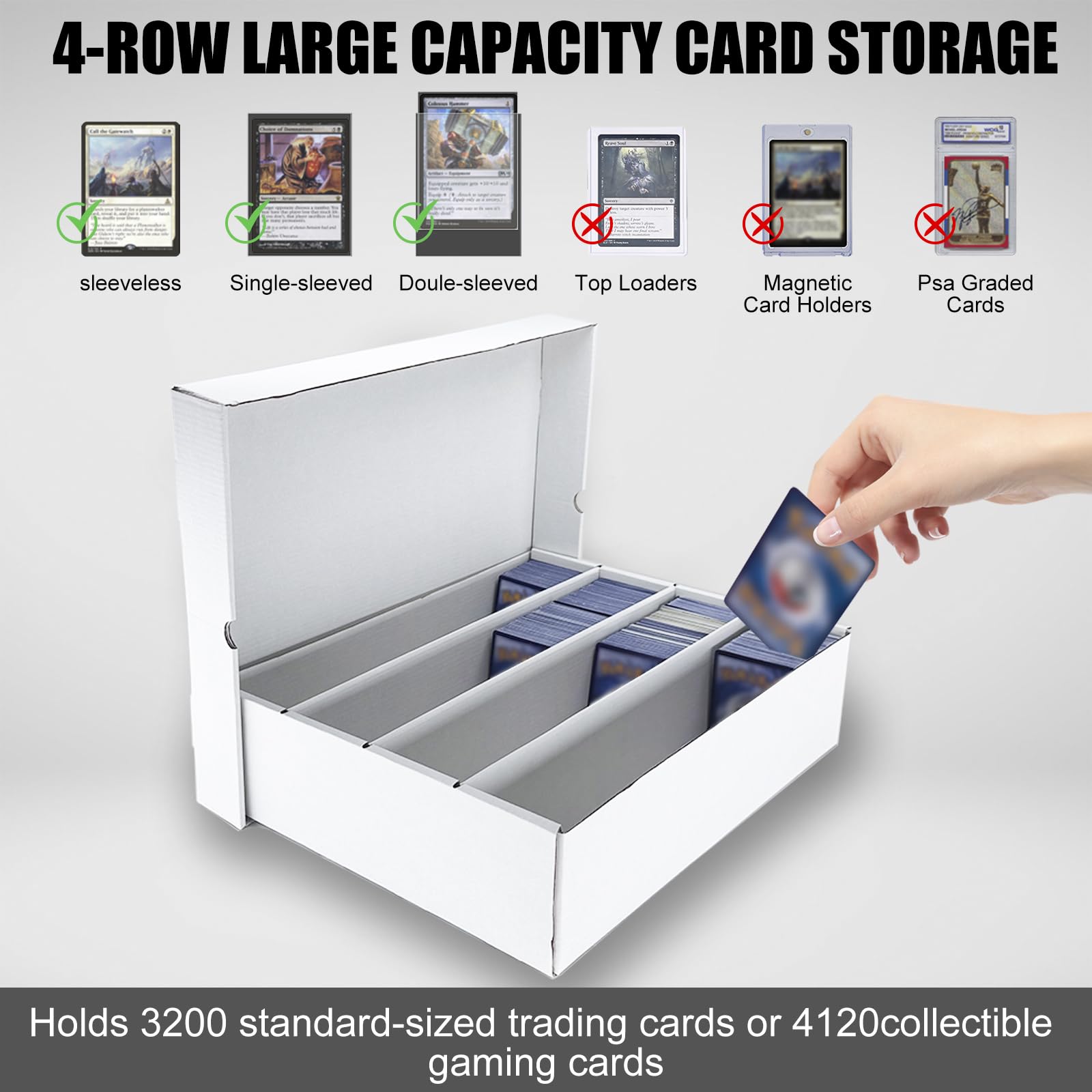 5000 Card Capacity 2 Max Protection Card Storage Boxes – 5000-Count 5 ...