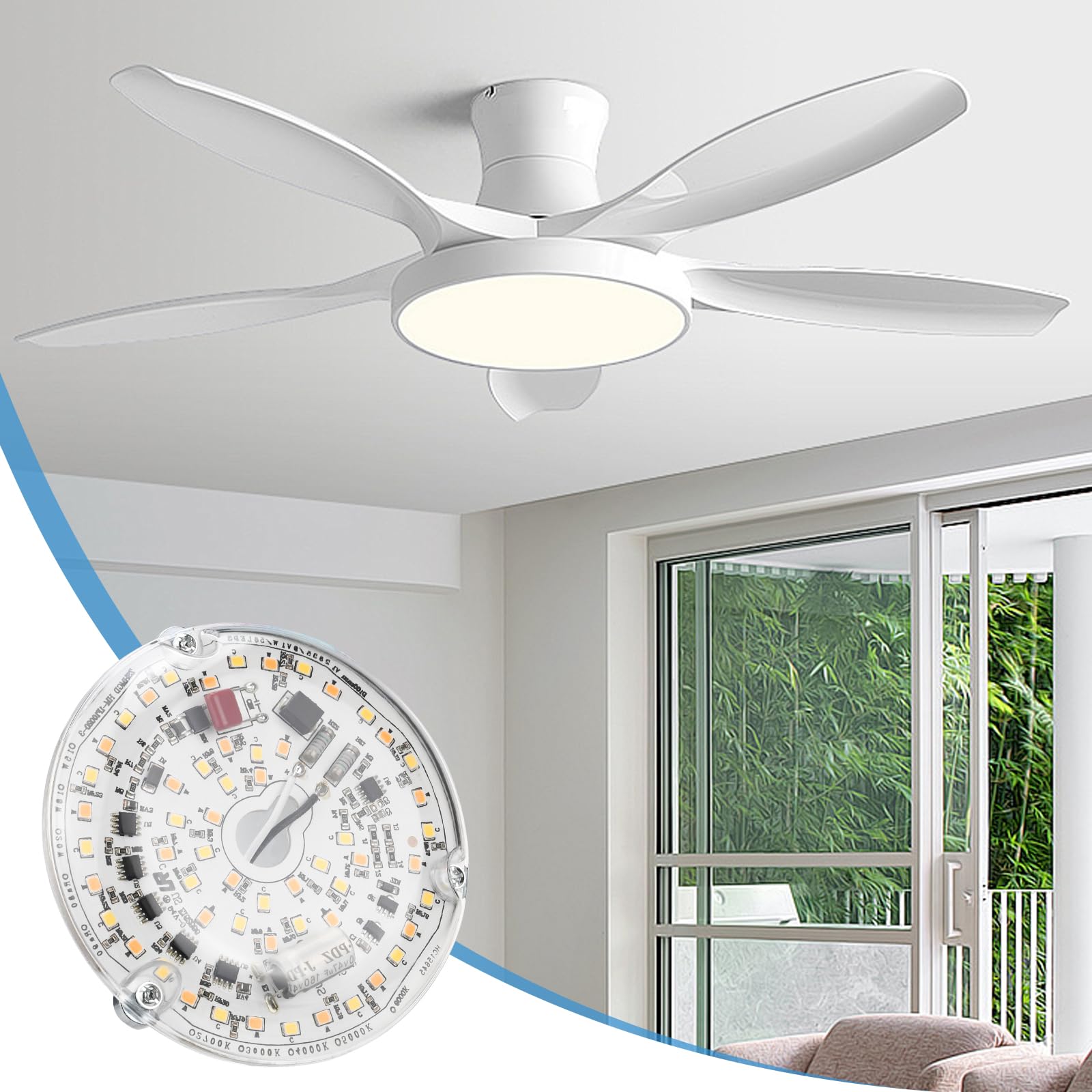 Snapklik.com : Ceiling Fan Led Light Replacement, 3.93 Adjustable ...