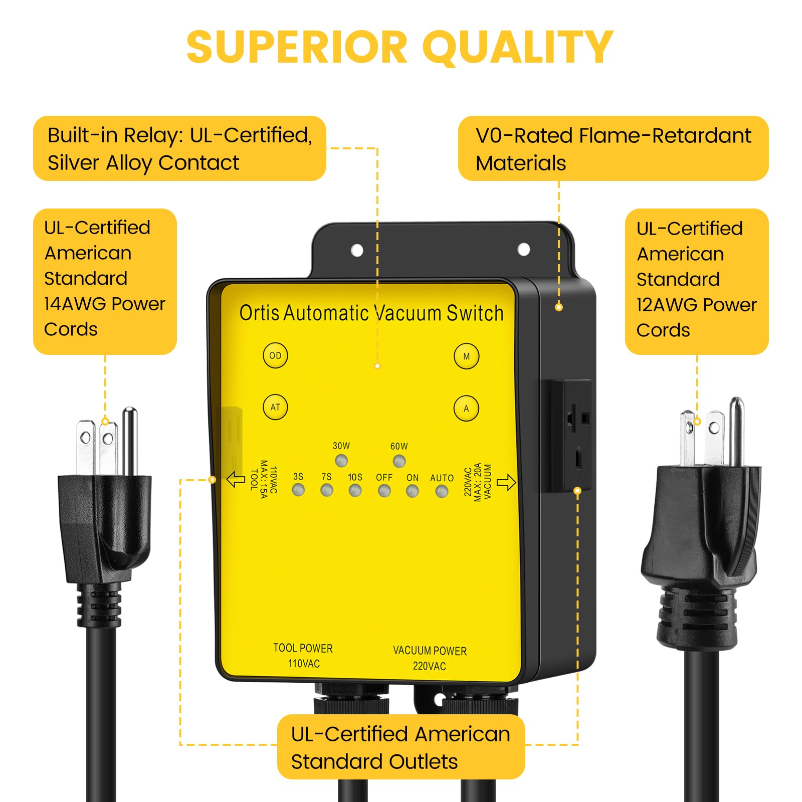 Snapklik.com : 220V Automatic Vacuum Switch, Dust Collector Switch For ...