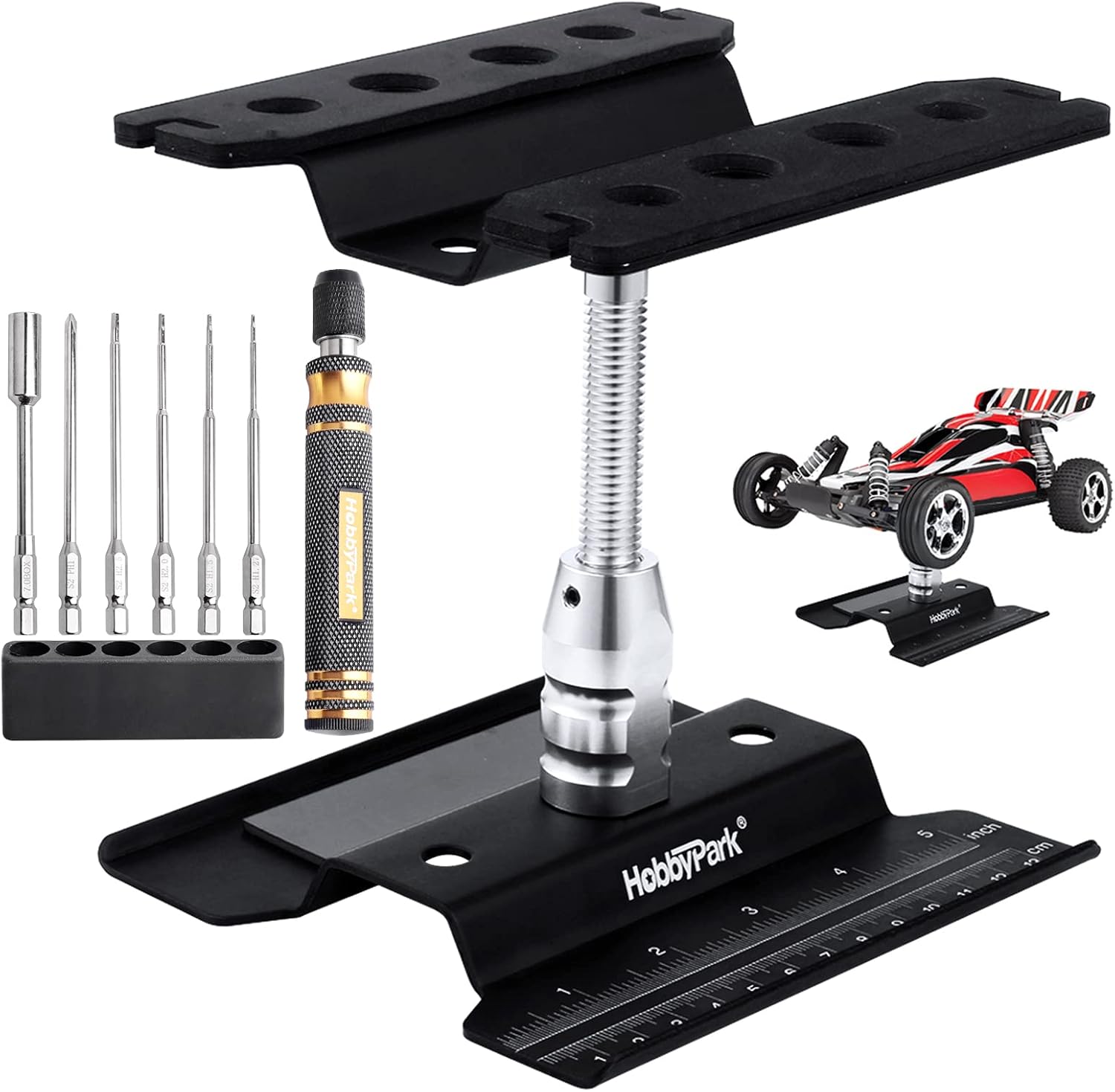 Amazon.com: Hobbypark Aluminum RC Car Work Stand Repair Workstation 360 ...