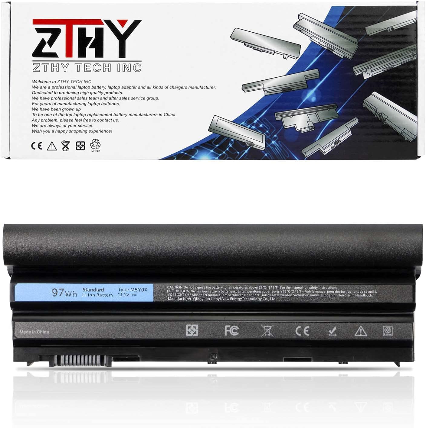 ZTHY 9-Cell 97WH M5Y0X Laptop Battery for Dell Latitude E6420 E6430 ...