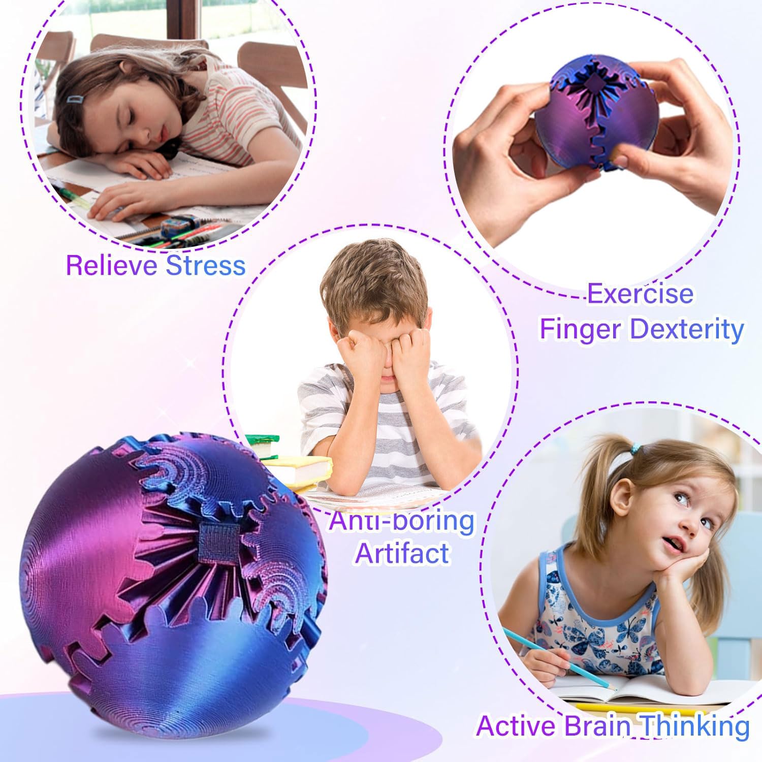 Snapklik.com : Gear Ball, Gear Sphere, 3D Printed Gear Ball Fidget Toy ...