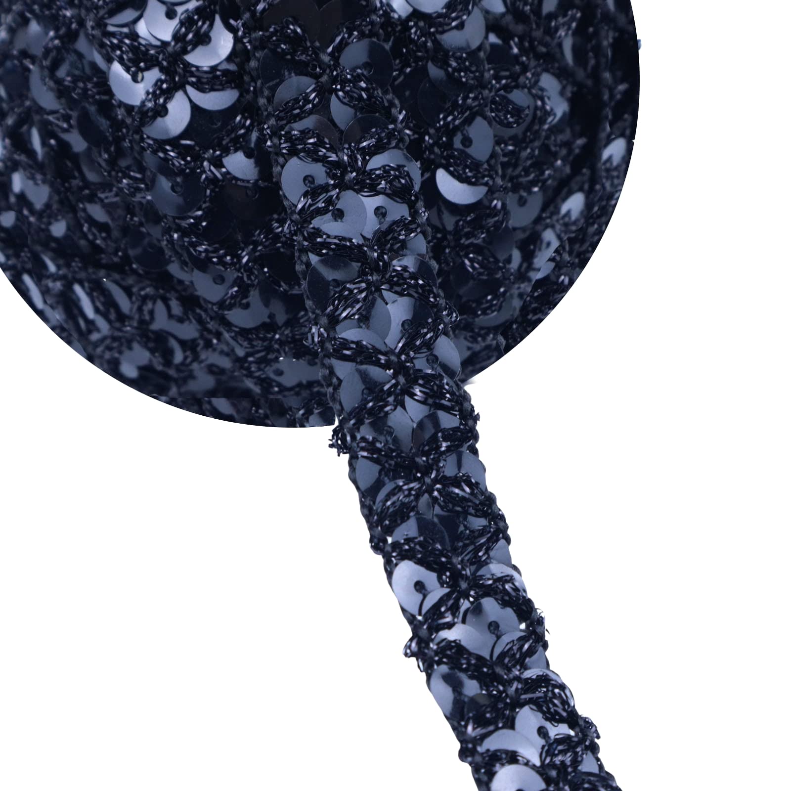 Amazon.com: SEWDIYTR Sequin Lace Trim Gimp Braid Lace Ribbon Glitter ...