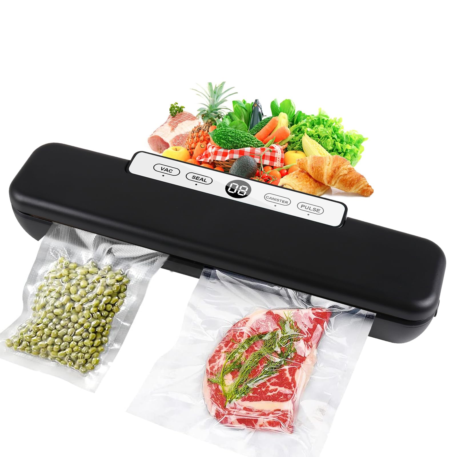 Vacuum Sealer Machine Food Vacuum Sealers for Sous Vide Cooking, 4-in-1 ...