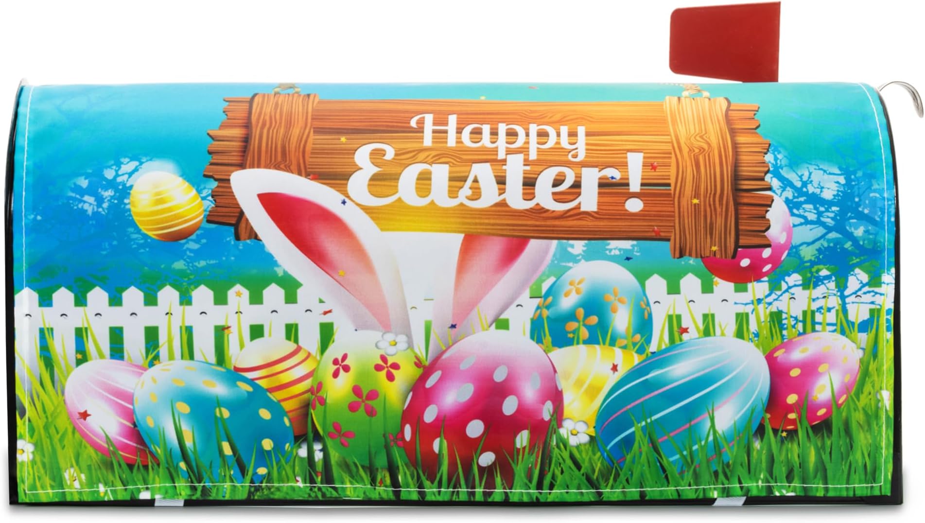 Amazon.com: Happy Easter Mailbox Covers Spring Easter Bunny Eggs ...