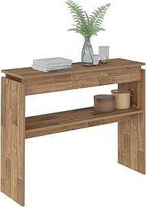 Artely Creta Console Table, Rustic Brown - W 100 cm X D 30 cm X H 78.5 ...