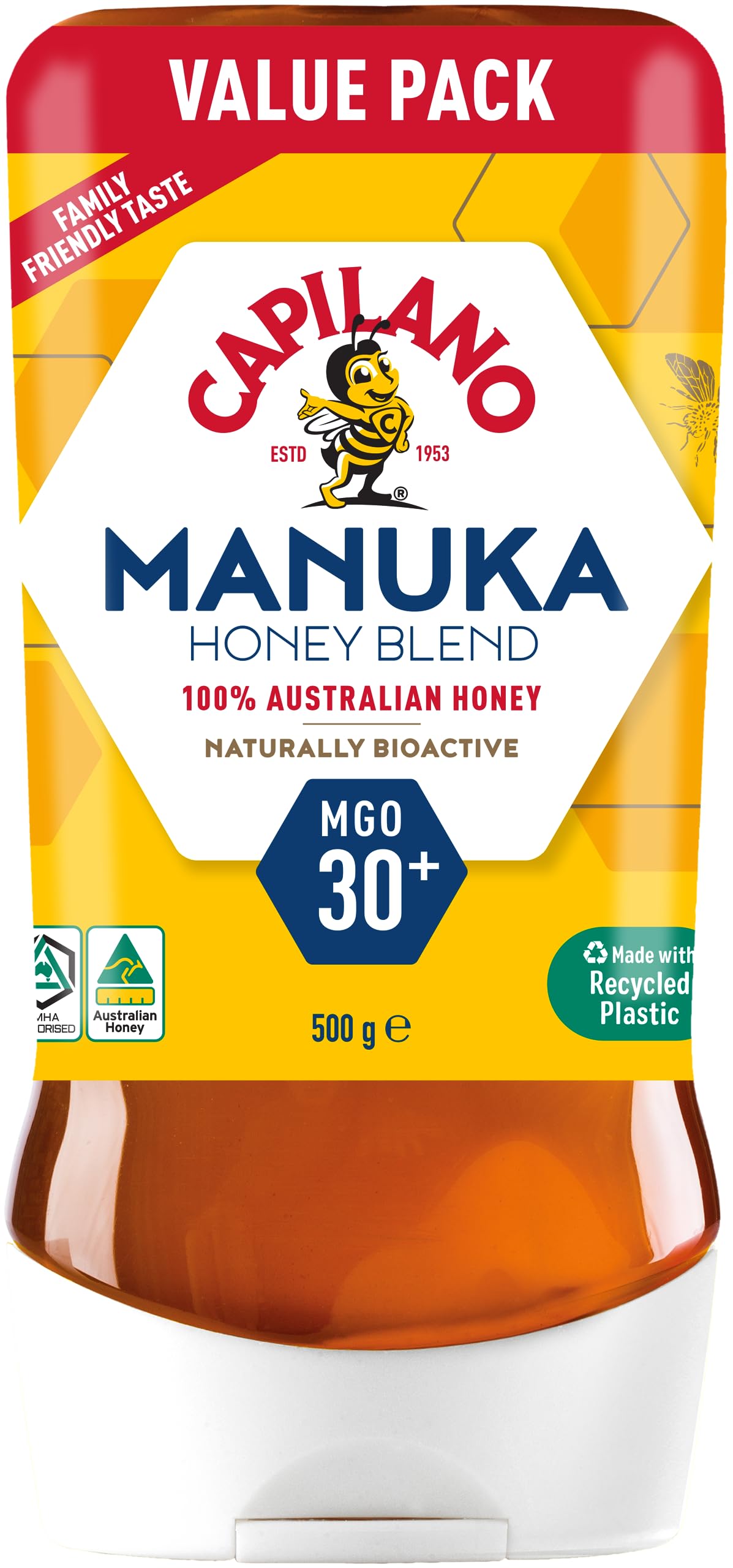 Capilano Active Manuka Honey, 100% Pure Australian Honey, Premium Honey ...