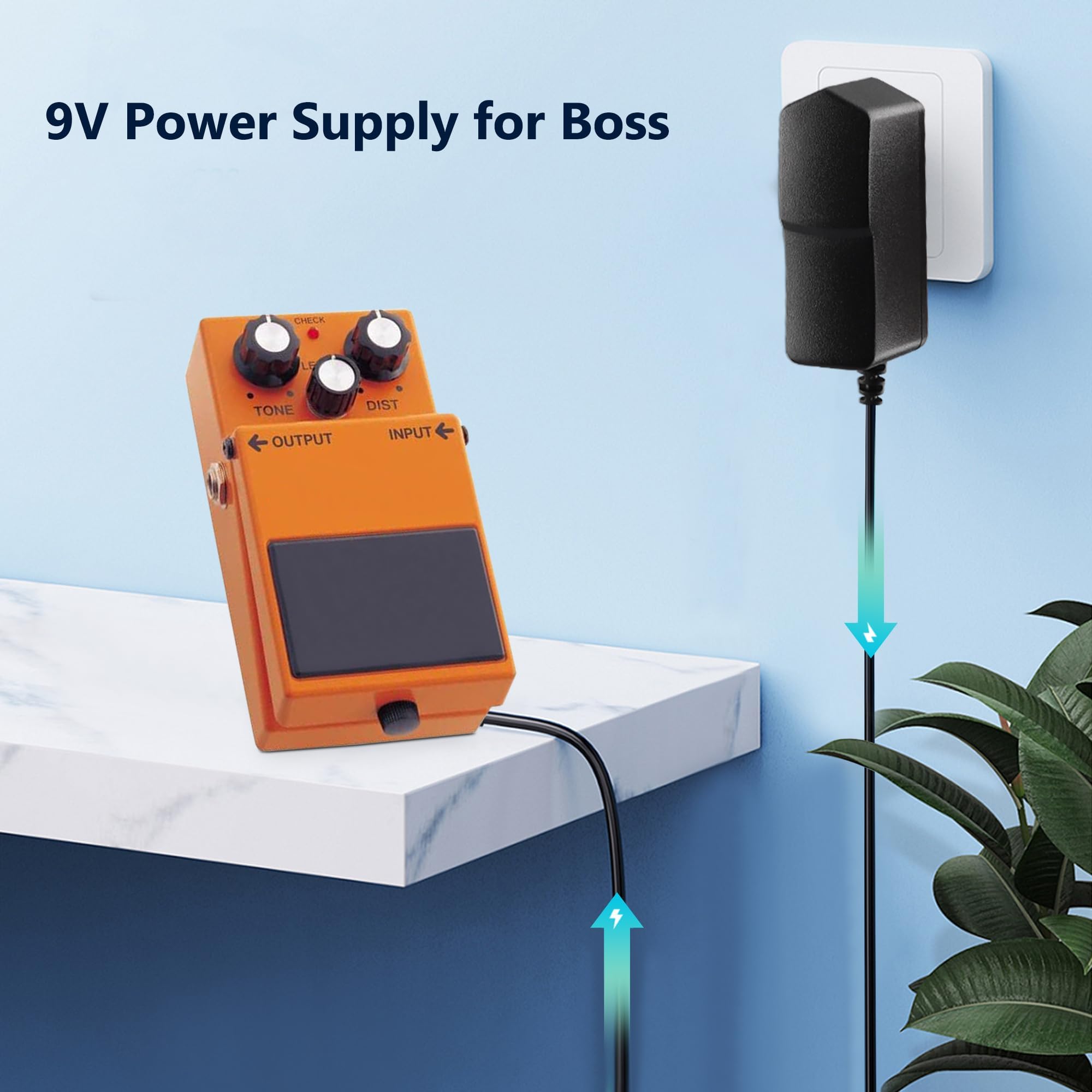 Snapklik.com : 9V Adapter For Boss PSA-120S, AC DC Power Supply For ...