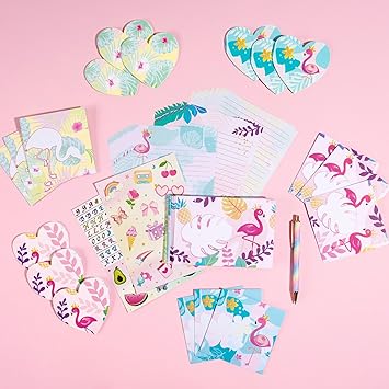 Girls Writing Paper and Envelopes - 69 PCS Letter Writing Set Kids ...