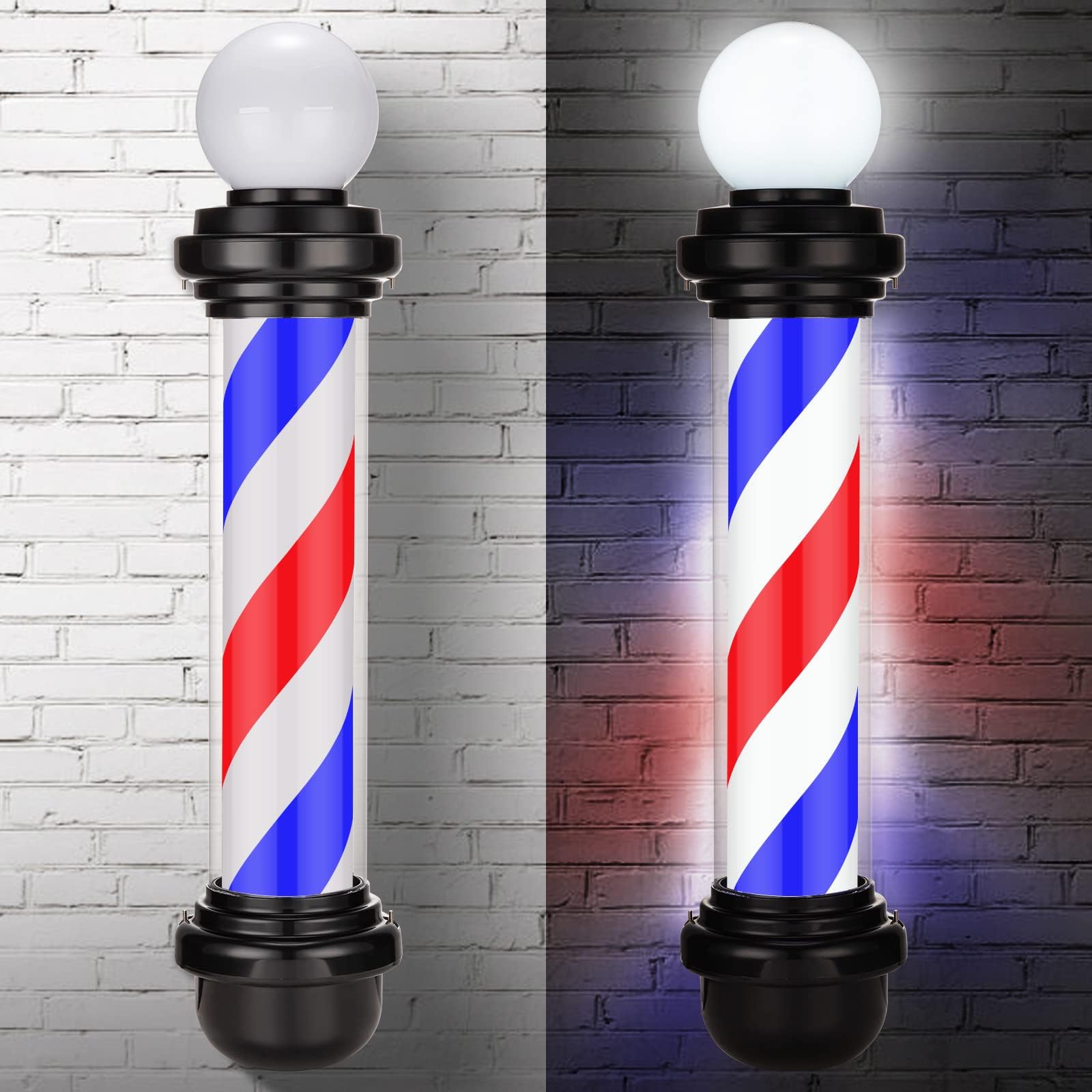 Amazon.com: 35 Inch Barber Pole Light, Classic Style Hair Salon Barber ...