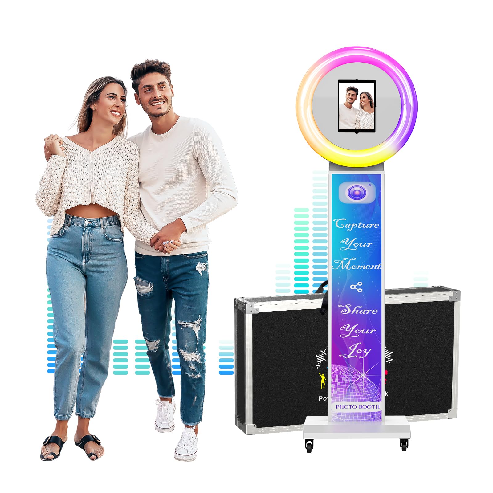 Amazon.com : JIYANG Photo Booth with Flight Case,Photo Booth Stand ...