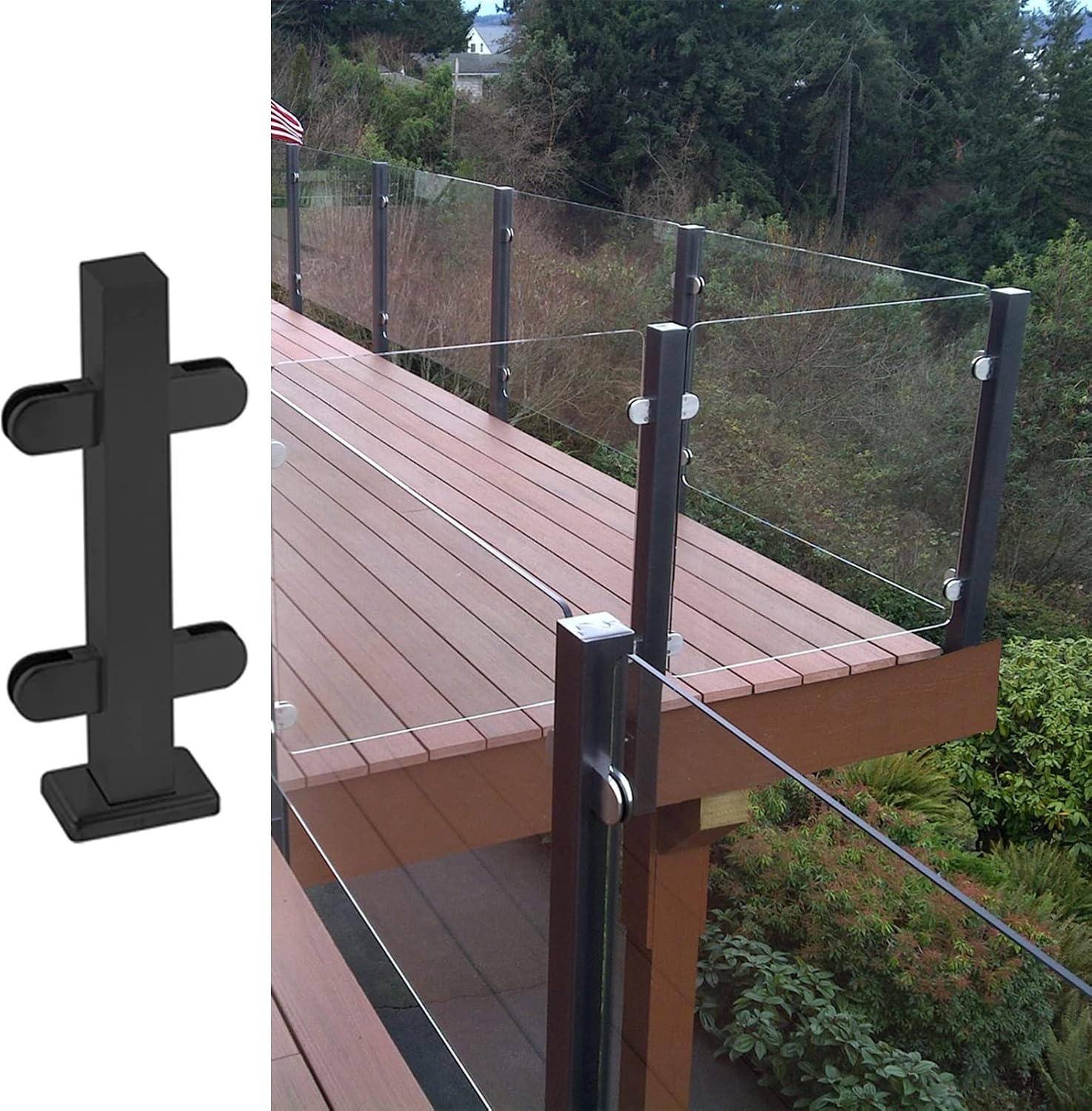 Amazon.com: Balustrade Posts Balustrade Posts Black Glass Balustrade ...