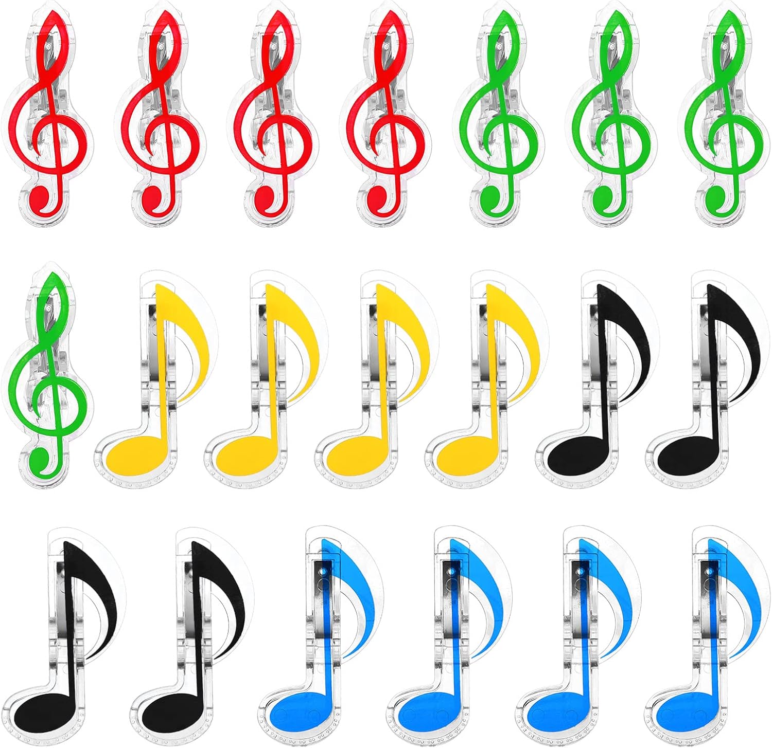 Amazon.com: PATIKIL Music Note Clips, 20pcs Music Paper Clip Holder ...