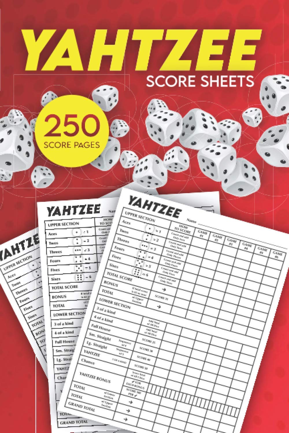 Buy Yahtzee Score Sheets: 250 Sheets For Scorekeepinglarge - Yahtzee ...